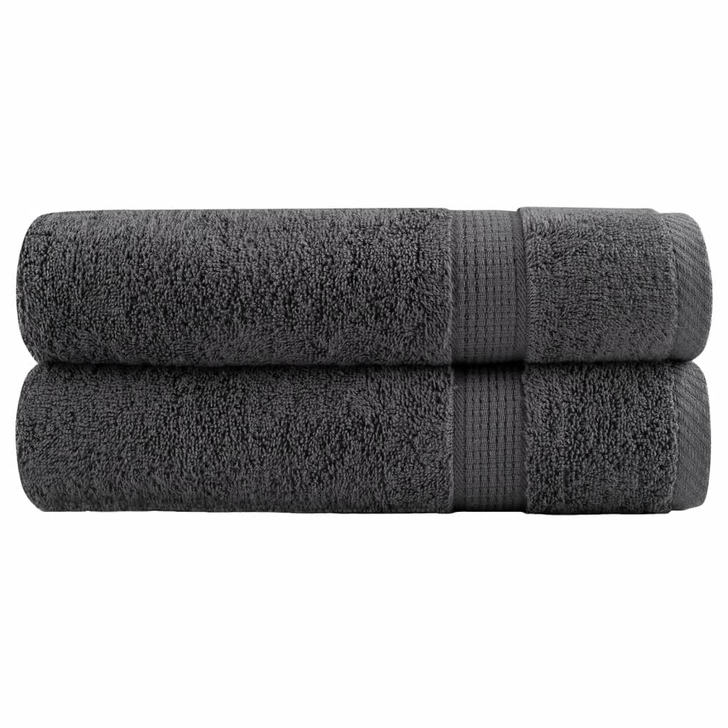 vidaXL Prémiové utierky na ruky SOLUND 2 ks antracitové 50x100 cm 600 g ...