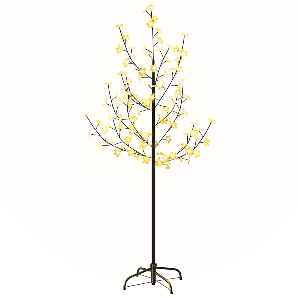 vidaXL Kvitnúca čerešňa LED strom teplé biele 84 LED svetlá 120 cm ...